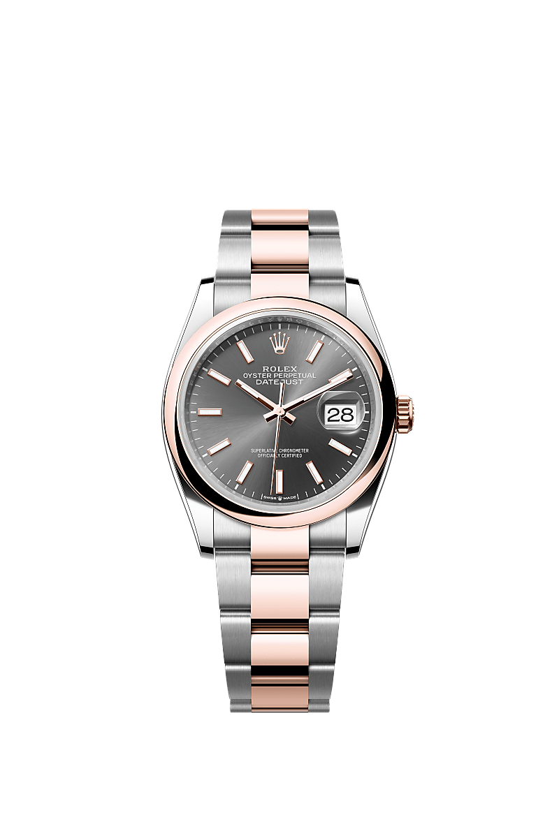 Rolex Datejust 36 watch: Oystersteel and Everose gold - m126201-0014