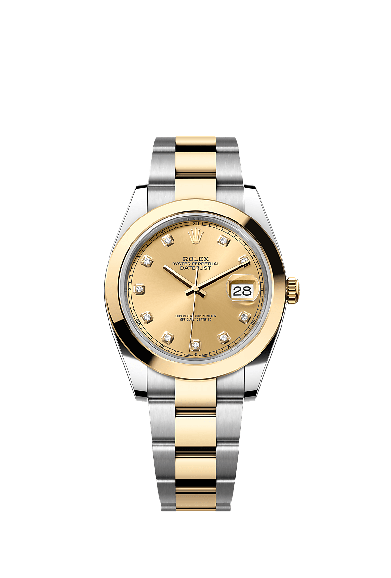 롤렉스 Datejust 41 시계: 오이스터스틸과 옐로우 골드 - m126303-0011