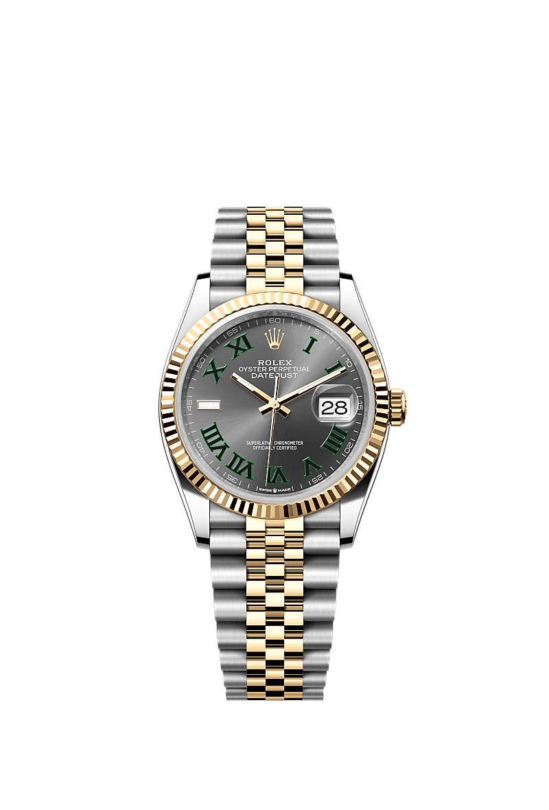롤렉스 Datejust 36 시계: 오이스터스틸과 옐로우 골드 - m126233-0035