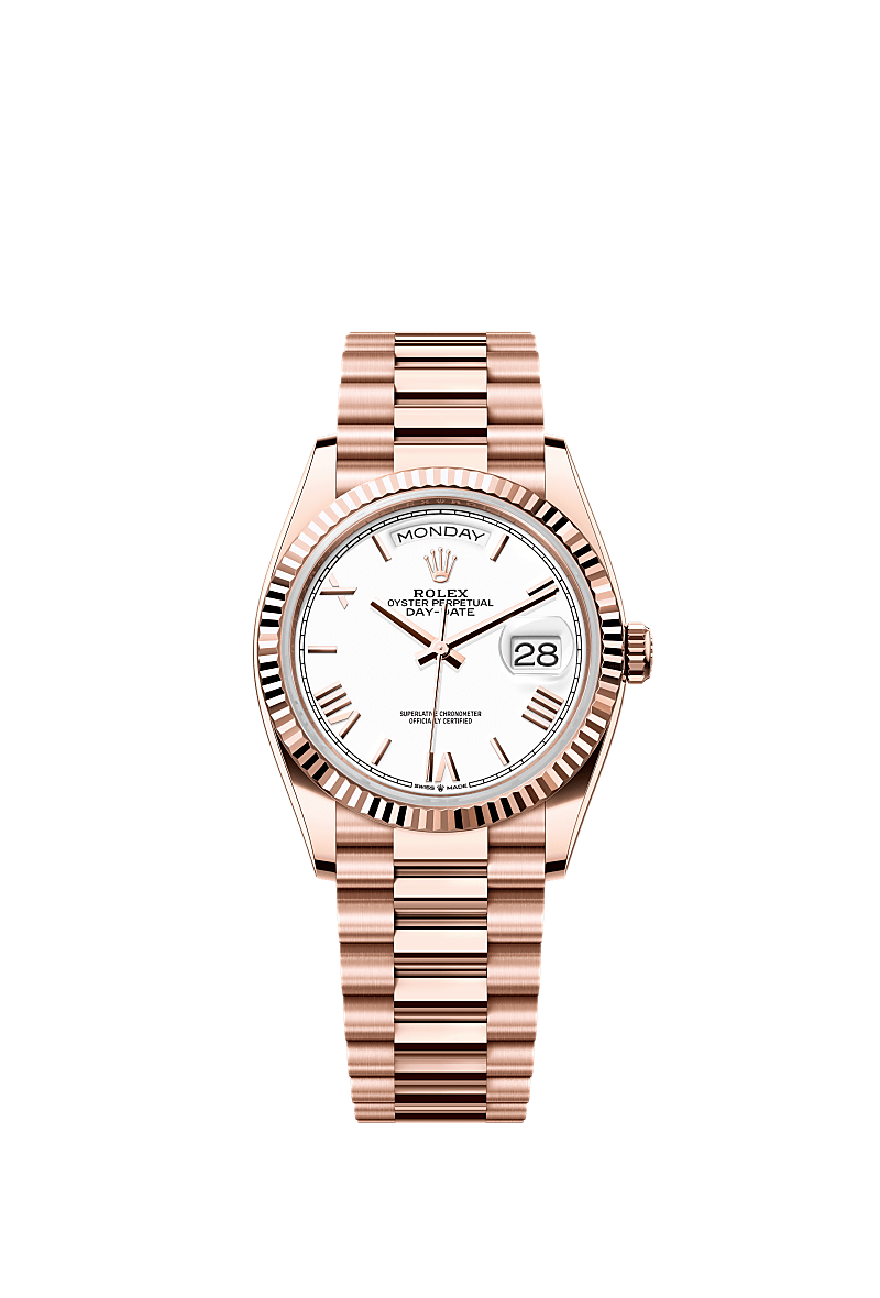Rolex Day-Date 36 watch: 18 kt Everose gold - m128235-0070