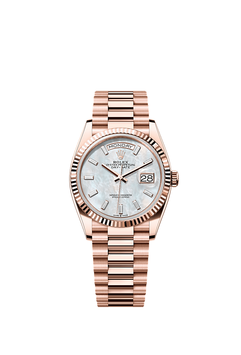 Rolex Day-Date 36 watch: 18 kt Everose gold - m128235-0078