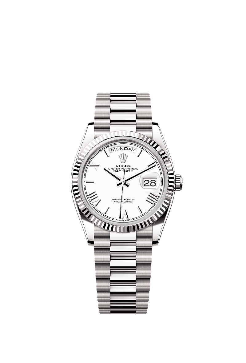 Rolex Day-Date 36 watch: 18 ct white gold - m128239-0059
